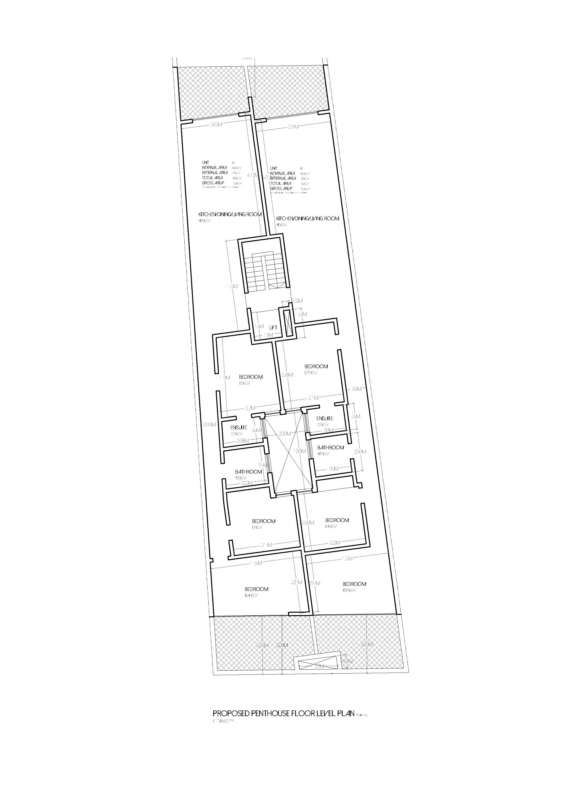 proposed Penthouse floor level plan – Better Homes Gozo