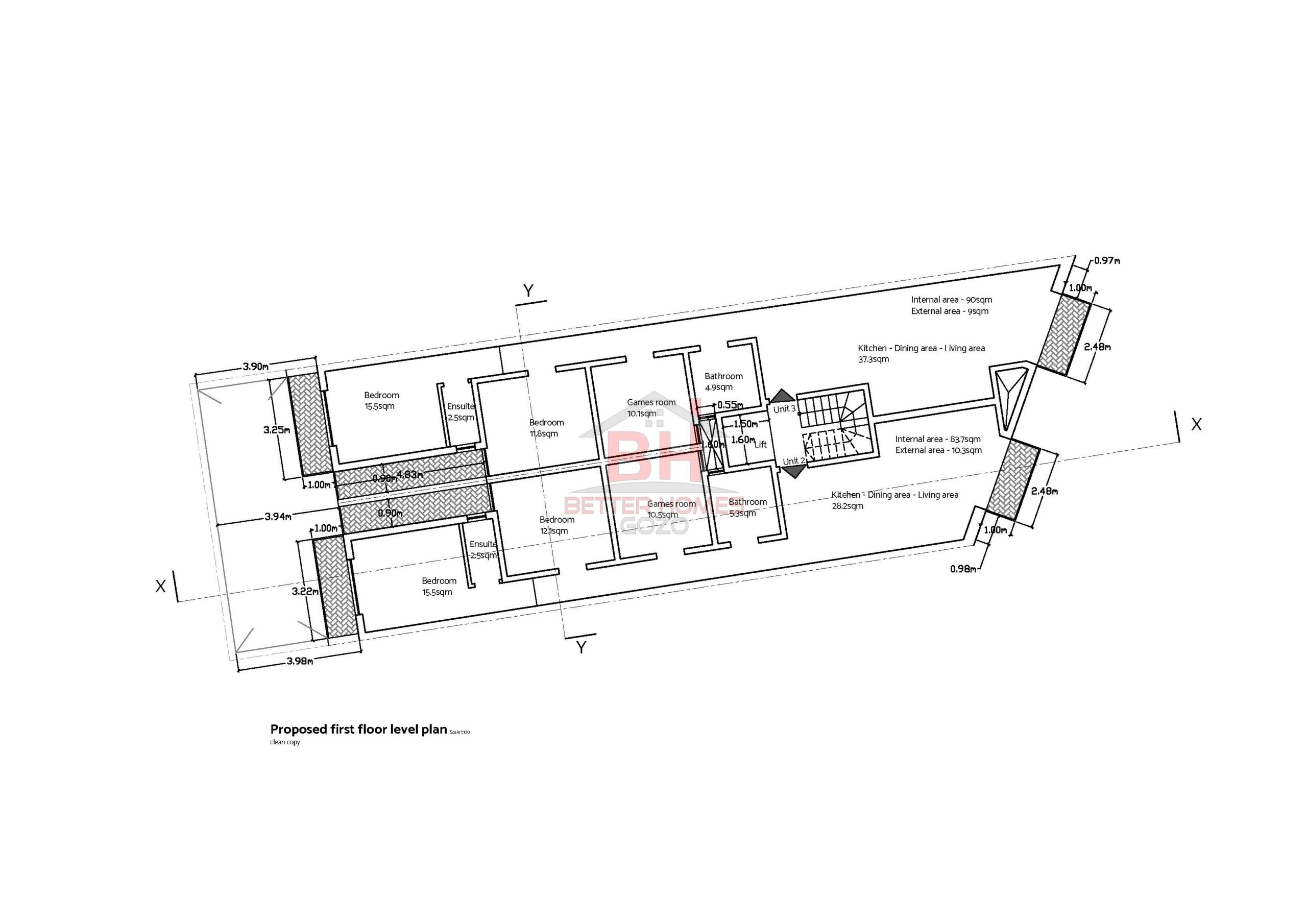 03 – Proposed first floor level – Better Homes Gozo